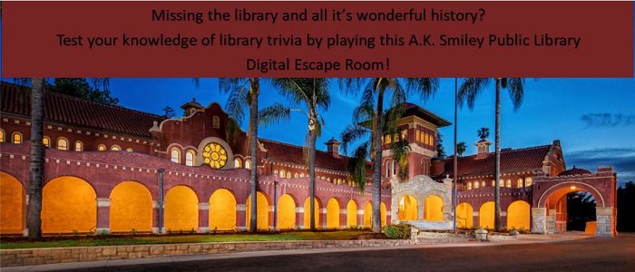 Digital Escape Room | A.K. Smiley Public Library